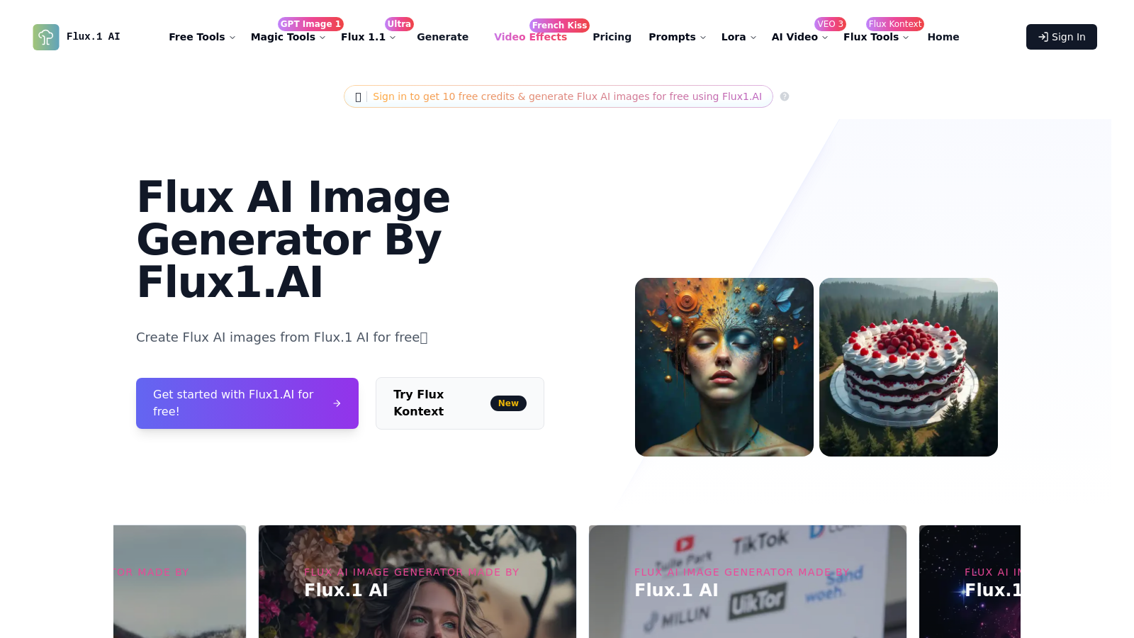 Flux AI - Image and Video Generation Tools