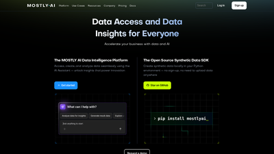 Discover MOSTLY AI - Synthetic Data Platform