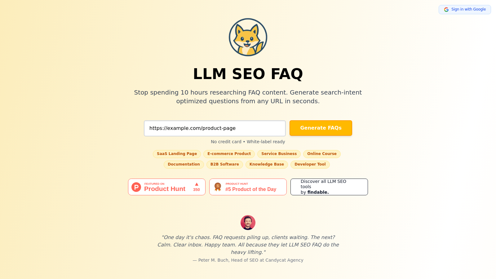 LLM SEO FAQ Generator by KreadoAI - Create FAQs Quickly