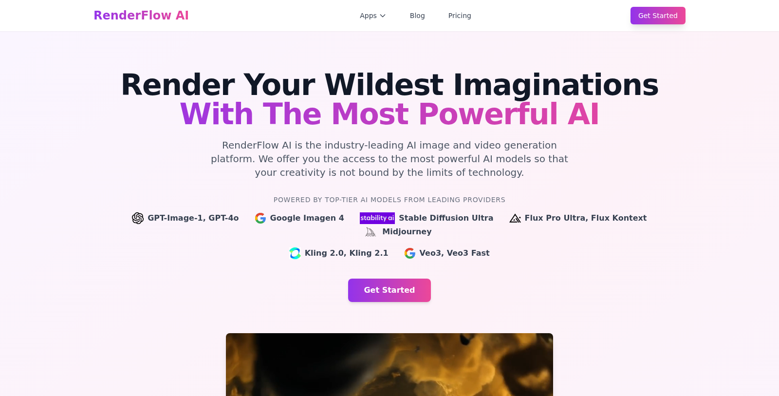 RenderFlow AI: Effortless AI Image & Video Creation Tool